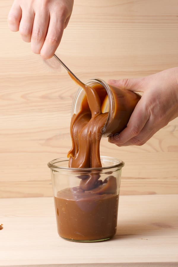 Pouring salted caramel stock image. Image of fresh, dessert - 63467659