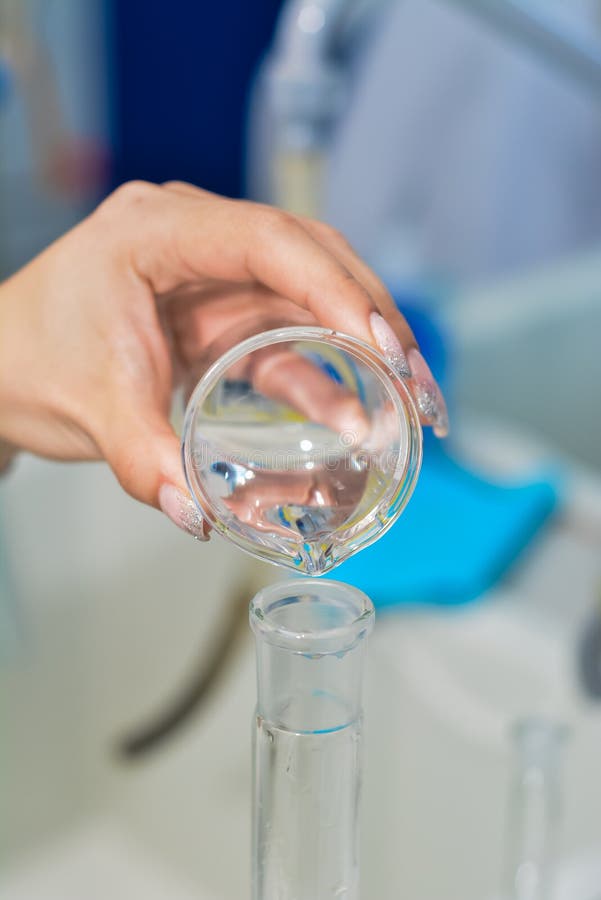 Pouring Substances in Laboratory Stock Image - Image of chemistry ...
