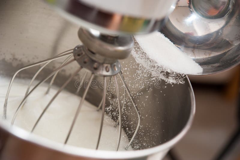 Pouring Sugar into Bowl for Making Bakery Stock Image - Image of ...