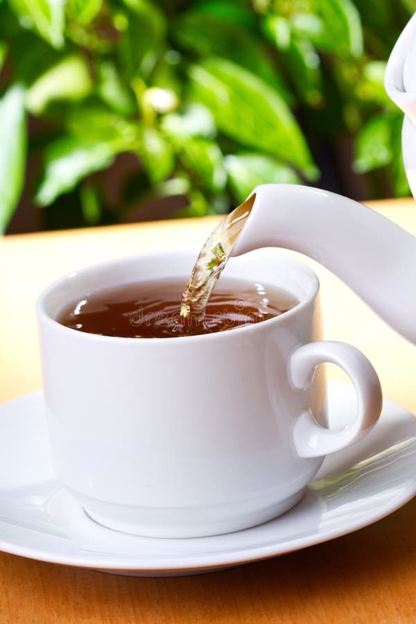 Pouring tea stock image. Image of liquid, refreshment - 25172975