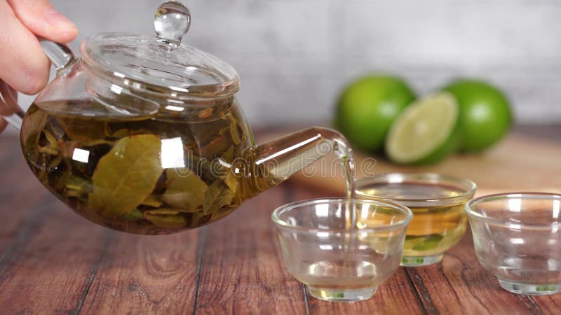 Pouring Tea into Cup of Tea. the Time of Tea Break. Stock Footage ...