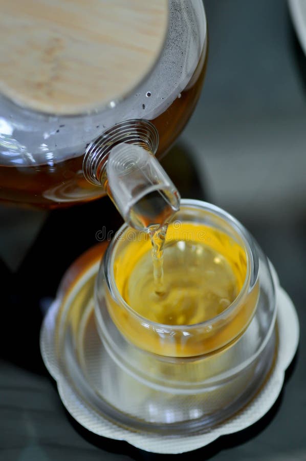 Pouring Tea , Tea Cup and Tea Pot Stock Image - Image of glass, drink ...