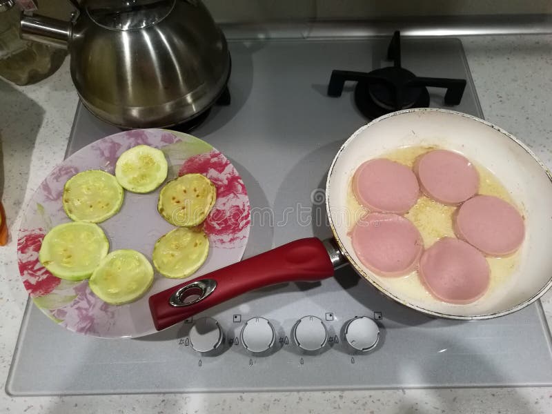 Pouring Vegetable Oil into Frying Pan Stock Photo - Image of fresh ...