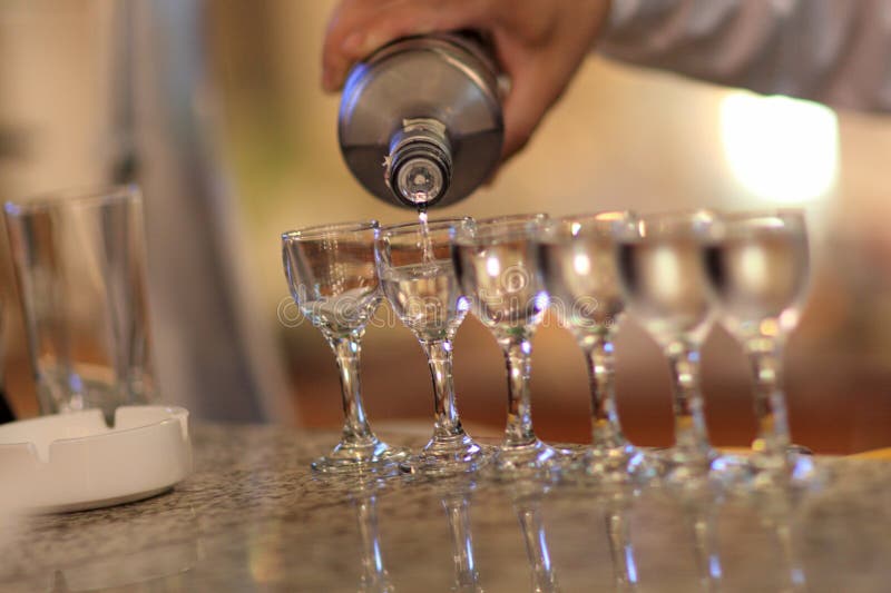 Pouring Vodka Into Cocktails Stock Photo - Image of healthy, beverages ...