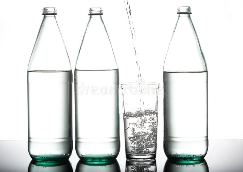 Pouring Water into a Glass. Stock Image - Image of splash, bubble: 22307701