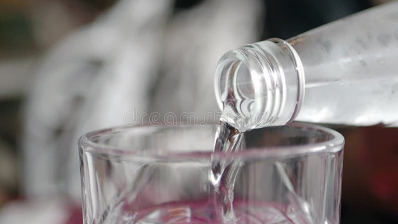 Slow Motion of Pouring Water into a Glass Stock Video - Video of ...