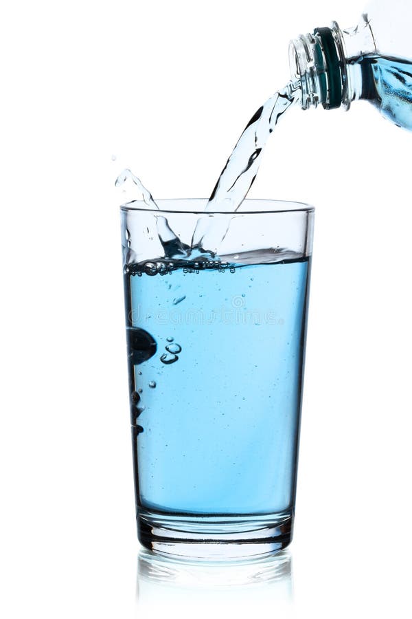 Water Pouring Isolated on the White Background Stock Image - Image of ...