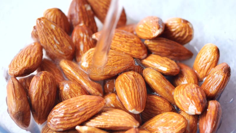Pouring Water Ion Almond Nut Stock Video - Video of protein, organic ...