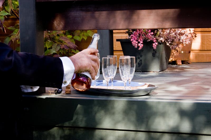 Pouring wine for toast stock photo. Image of glasses, couple - 6232468