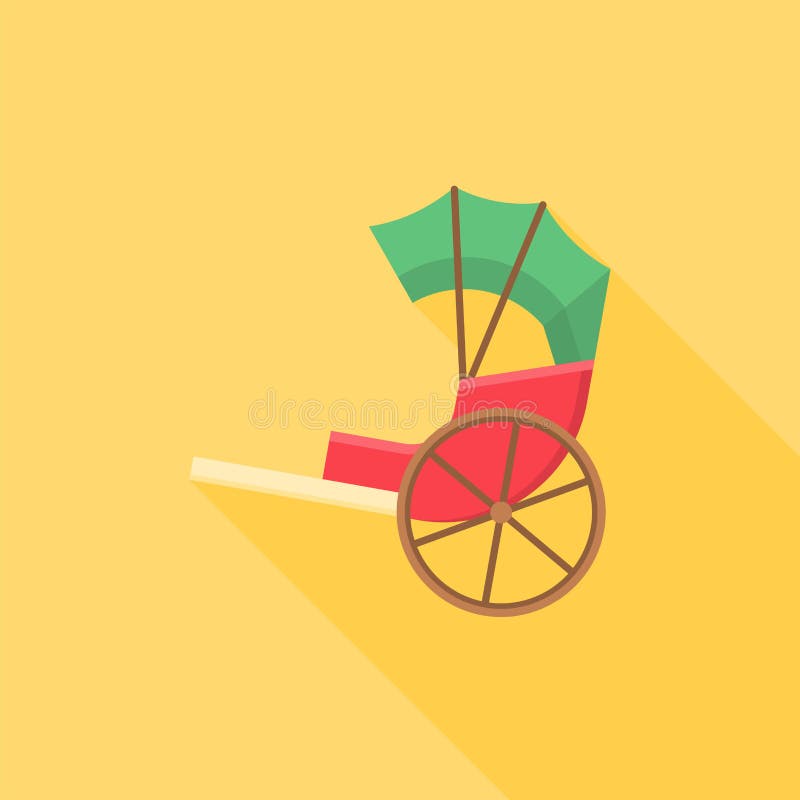 Pousse-pousse chinois illustration de vecteur. Illustration du tour ...