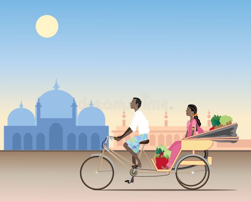 Pousse-pousse illustration de vecteur. Illustration du ethnique - 19278369