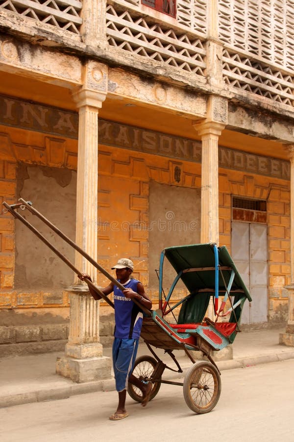 Pousse pousse editorial stock image. Image of blue, motion - 23382149