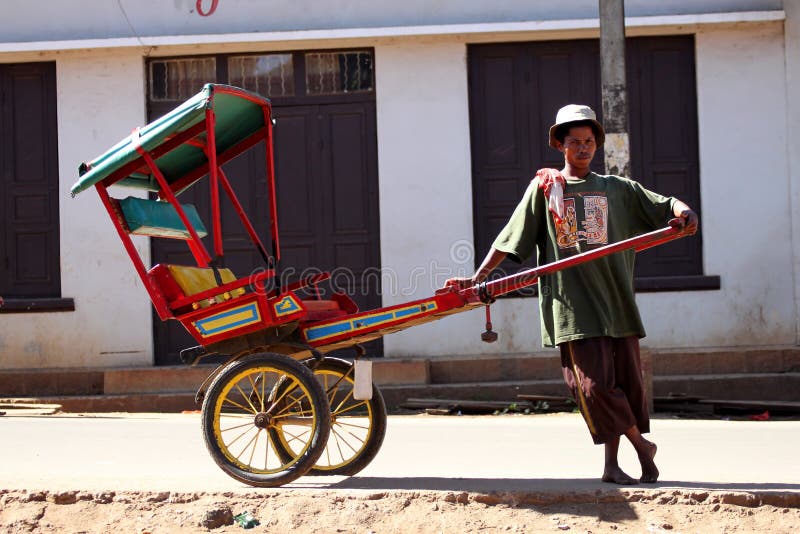 Pousse pousse driver editorial stock photo. Image of chair - 23382218