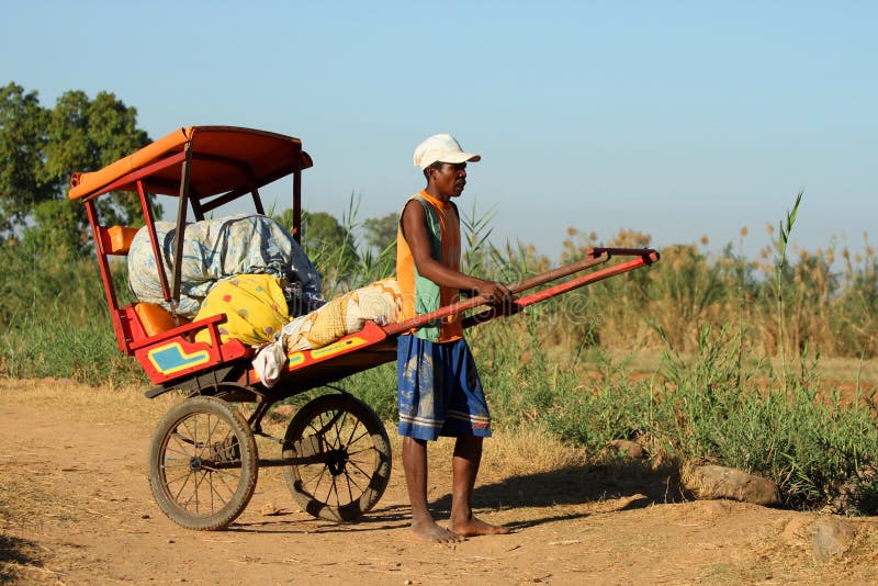 Pousse pousse transport editorial stock image. Image of indigenous ...