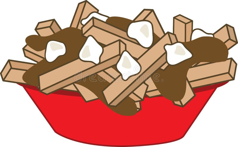 Poutine-Illustration vektor abbildung. Illustration von bequemlichkeit ...