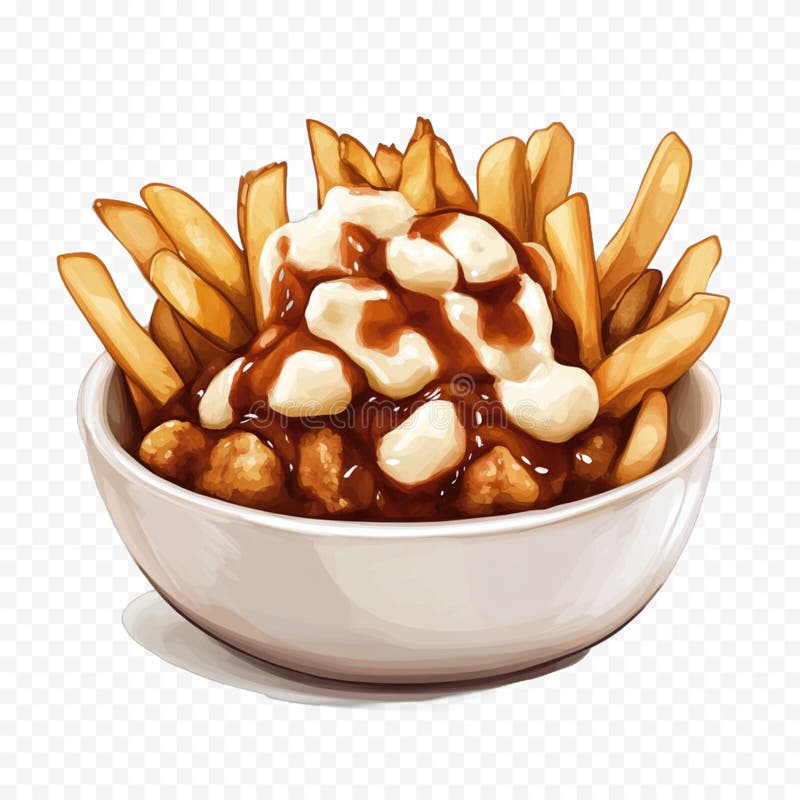 Poutine stock illustration. Illustration of flag, flat - 341487427