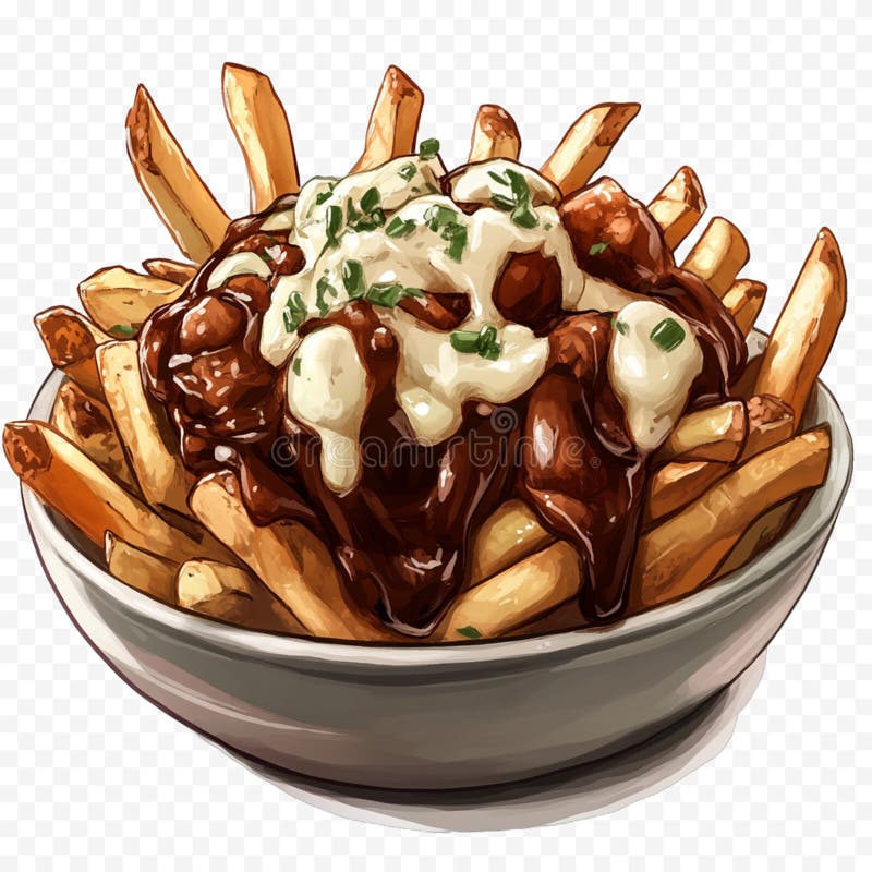 Poutine stock photo. Illustration of meal, tasty, flat - 341531320