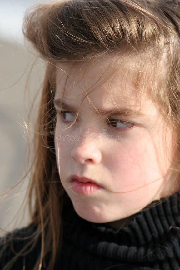 Pouting Child stock photo. Image of black, angry, child - 583078