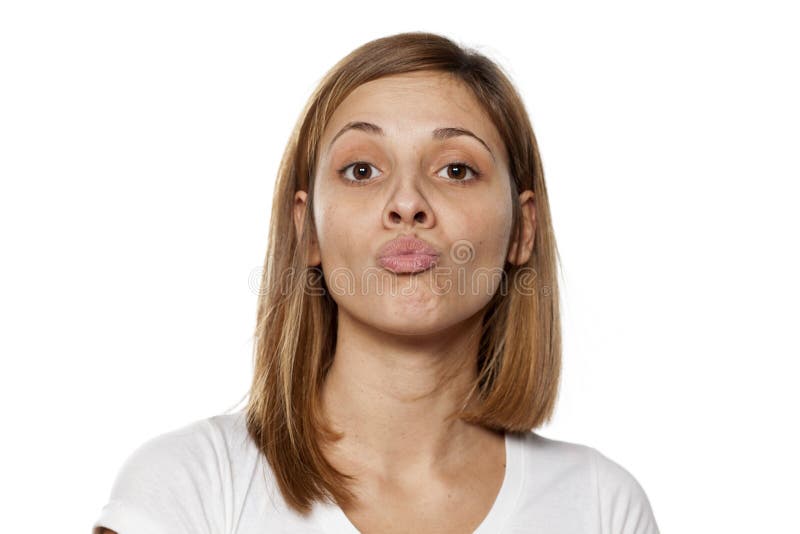 Attractive Woman Face Pouting Mouth Photos - Free & Royalty-Free Stock ...
