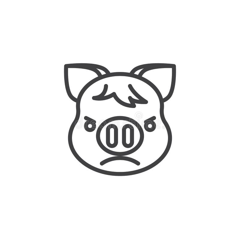 Angry Pouting Piggy Face Emoji Flat Icon Stock Vector - Illustration of ... Angry Pouting Piggy Face Emoji Flat Icon Stock Vector - Illustration of ...