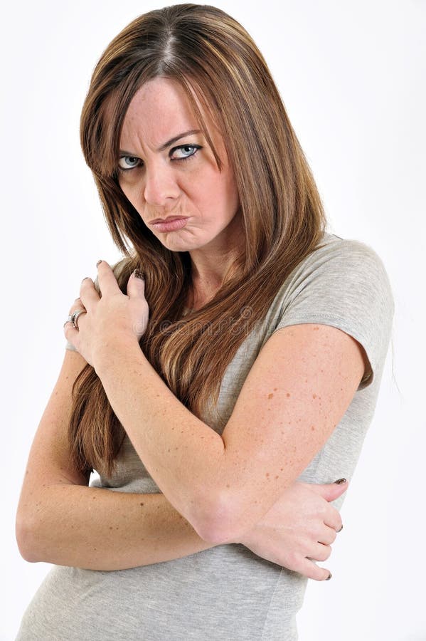 Pouting or sad woman stock photo. Image of face, woman - 23037226