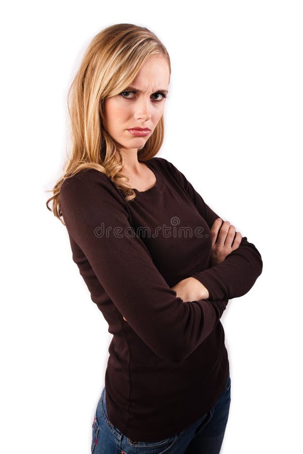 Pouting woman stock photo. Image of young, bitter, caucasian - 10246874