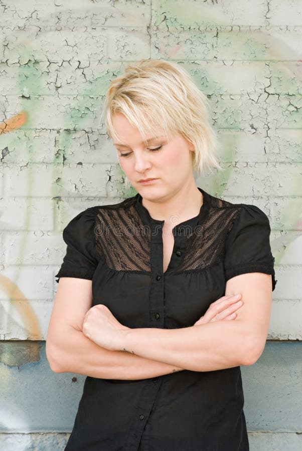 Pouty Girl stock photo. Image of expression, green, girls - 5731232