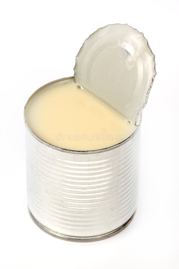 Boîte En Fer Blanc Ouverte De Lait Condensé Photo stock - Image du ...