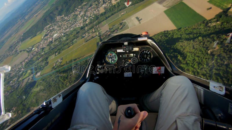 POV of Cockpit in Small Private Jet or Glider Stock Footage - Video of ...