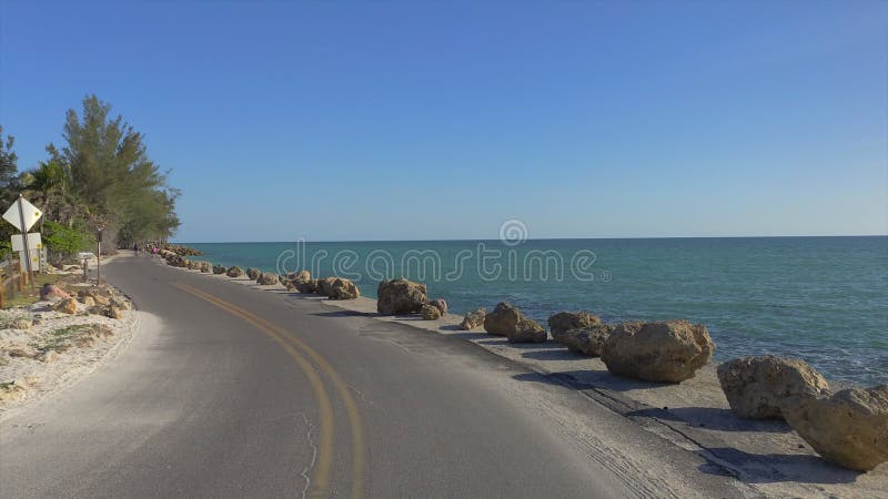 POV Driving on Casey Key Scenic Road in Sunny Florida. Stock Footage ...