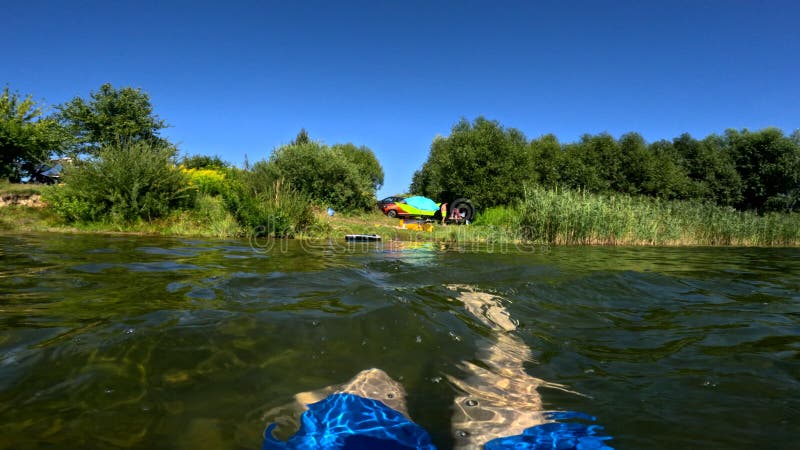 Pov Man Floating on Back in Clear Water Stock Video - Video of scenic ...