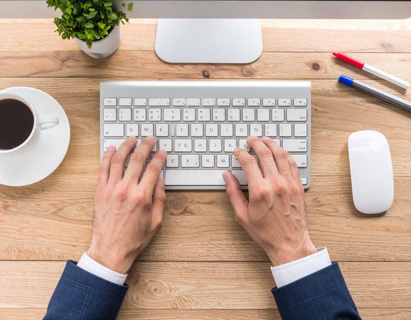 POV Perspective, Typing on the Keyboard AI Generated Stock Illustration ...