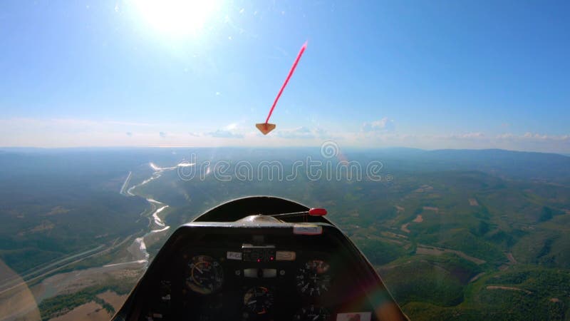 POV of Pilot Flying Small Private Jet or Glider Stock Footage - Video ...