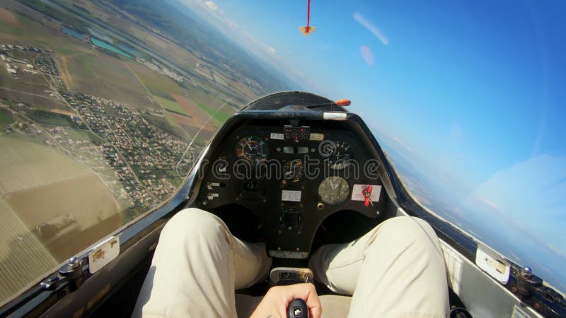 POV of Cockpit in Small Private Jet or Glider Stock Footage - Video of ...