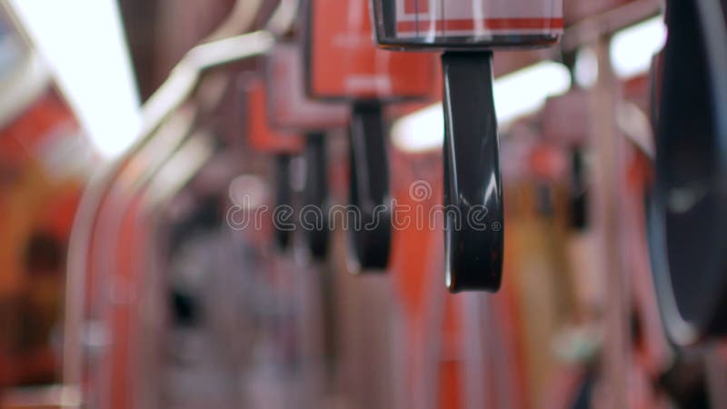POV To the Hand Held Inside Commuter Stock Video - Video of hang ...
