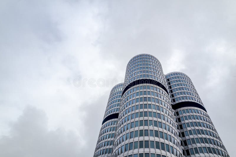 POV View of Round Sky Scraper Stock Image - Image of real, moving ...