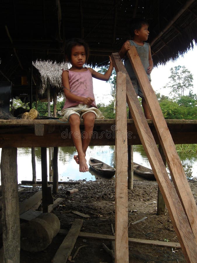Poverish children editorial stock image. Image of stilt - 31927314