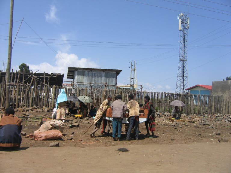 Poverty editorial photo. Image of fence, ethiopian, border - 1745751