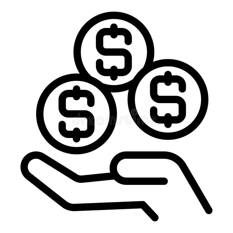 Poverty Coins Icon Outline Vector. Poor People Stock Vector ...