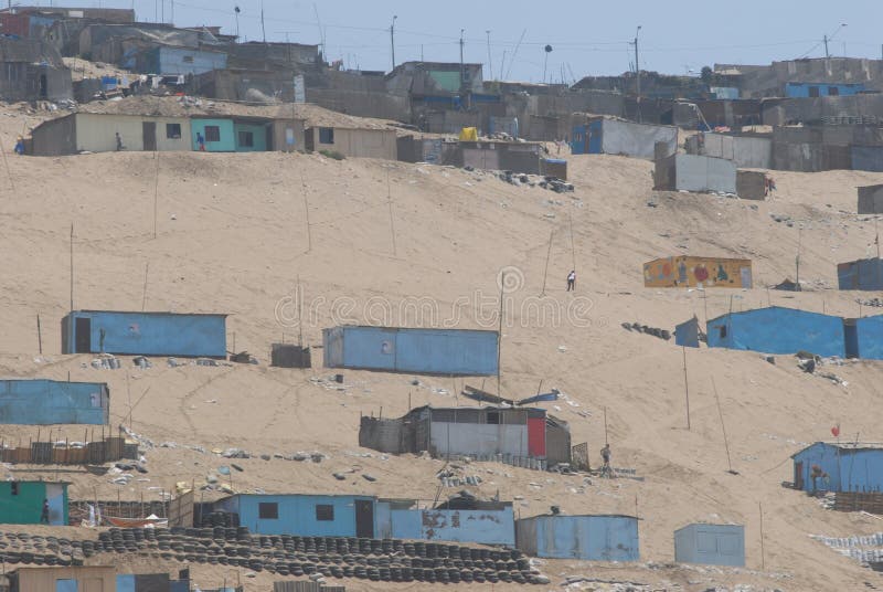 Poverty in Desert Houses in the City of Lima P Stock Image - Image of ...