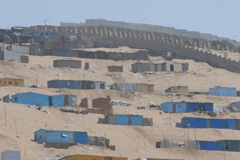 Poverty in Desert Houses in the City of Lima P Stock Photo - Image of ...