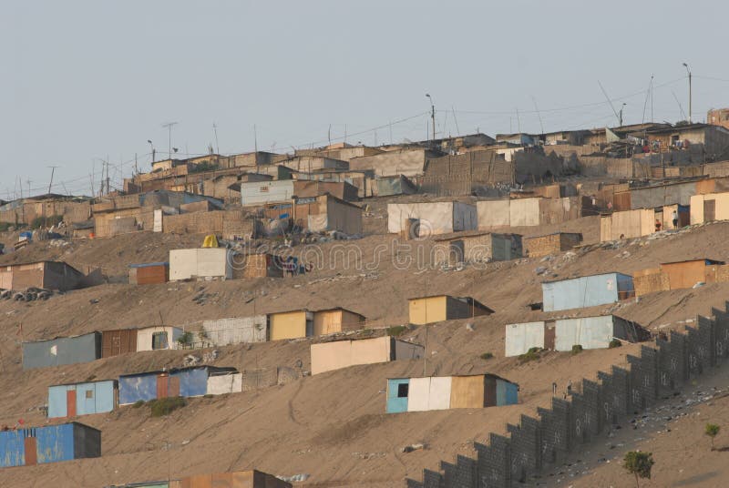 Poverty in Desert Houses in the City of Lima Stock Image - Image of ...