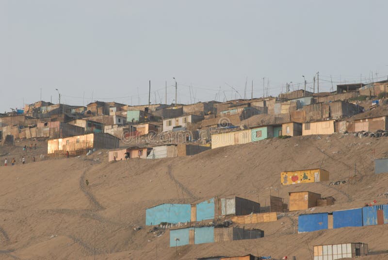 Poverty in Desert Houses in the City of Lima Stock Photo - Image of ...
