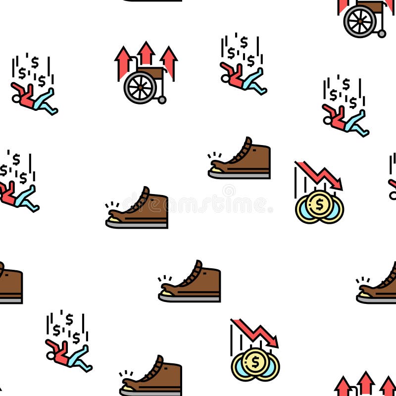 Poverty Destitution Vector Seamless Pattern Stock Vector - Illustration ...