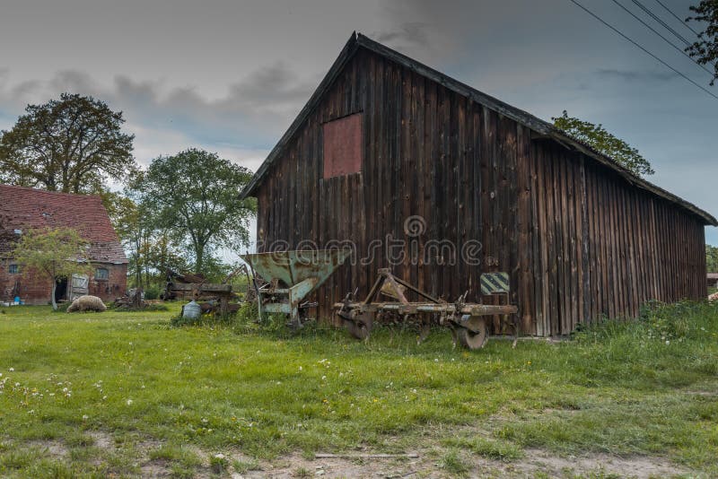 Poverty in the Polish Countryside Stock Image - Image of building, blue ...