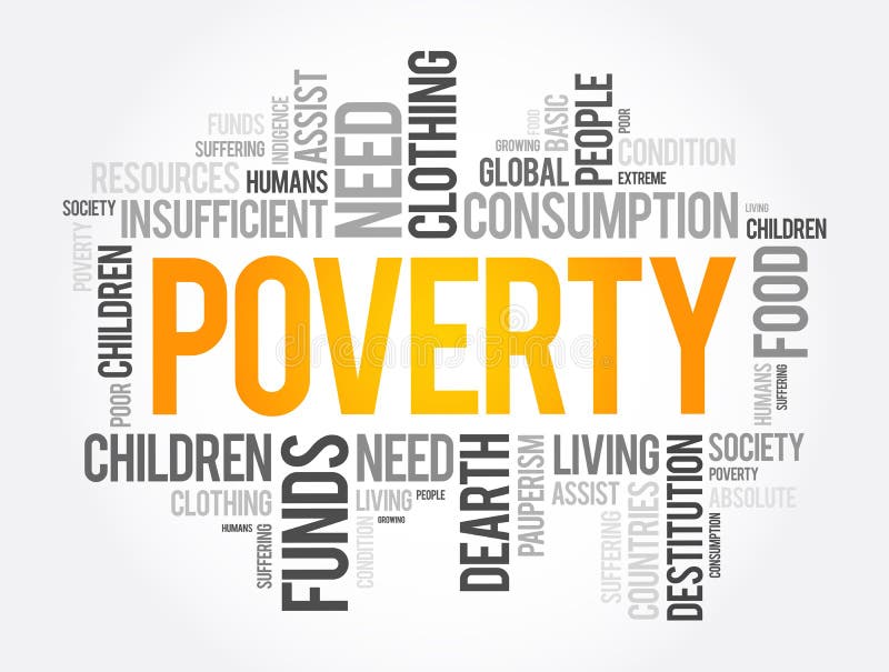 Poverty Word Cloud Collage, Social Concept Background Stock ...