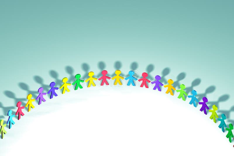 Circundado dos povos ilustração stock. Ilustração de junte - 5222666