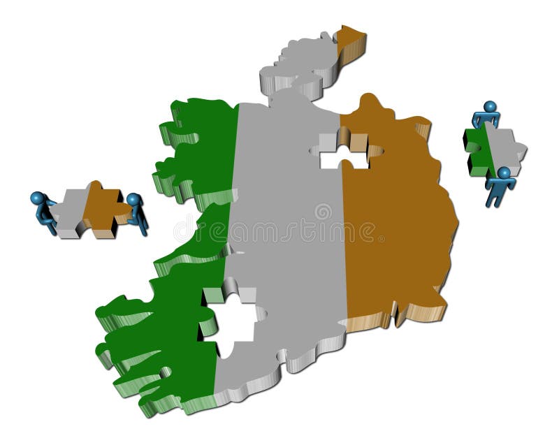 Povos Com Partes E Mapa Fl De Ireland Ilustração Stock - Ilustração de ...