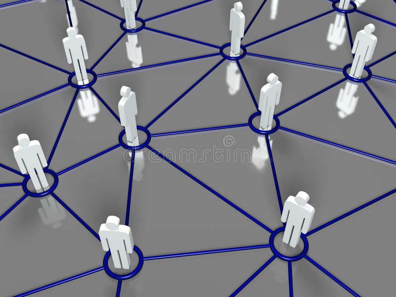 Símbolos De Pessoas Conectadas Ilustração Stock - Ilustração de junto ...