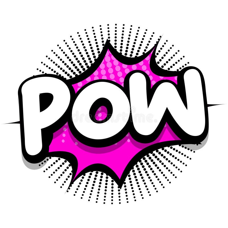 Pow Comic Book Explosion Bubble Vector Illustration Stock Vector ...